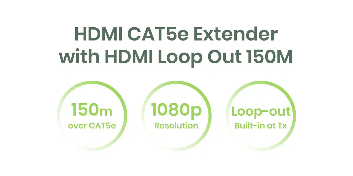 1080p HDMI CAT5e Extender with HDMI Loop Out 150M - TAA Compliant – SC ...