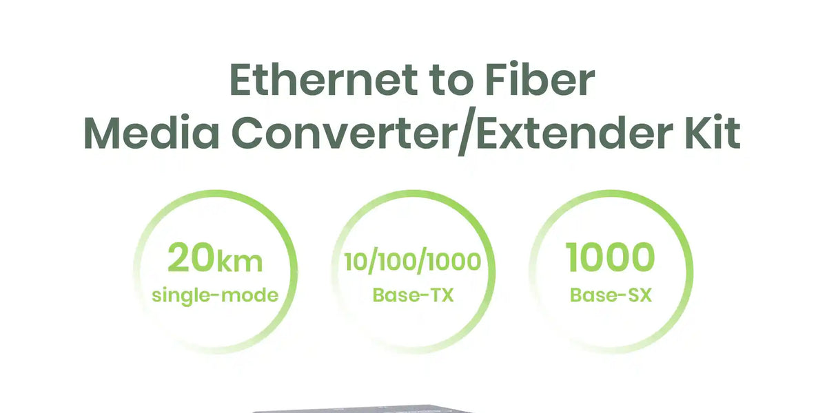 Ethernet to Fiber Media Converter/Extender Kit - IP01FK – SC&T Supply